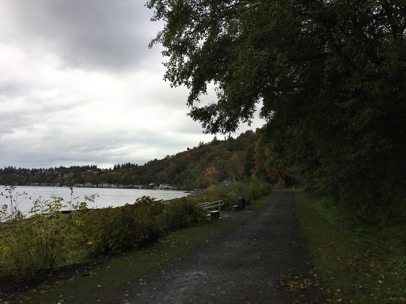 Shoreline Trail runs along Puget Sound with Seahurst playground and ...